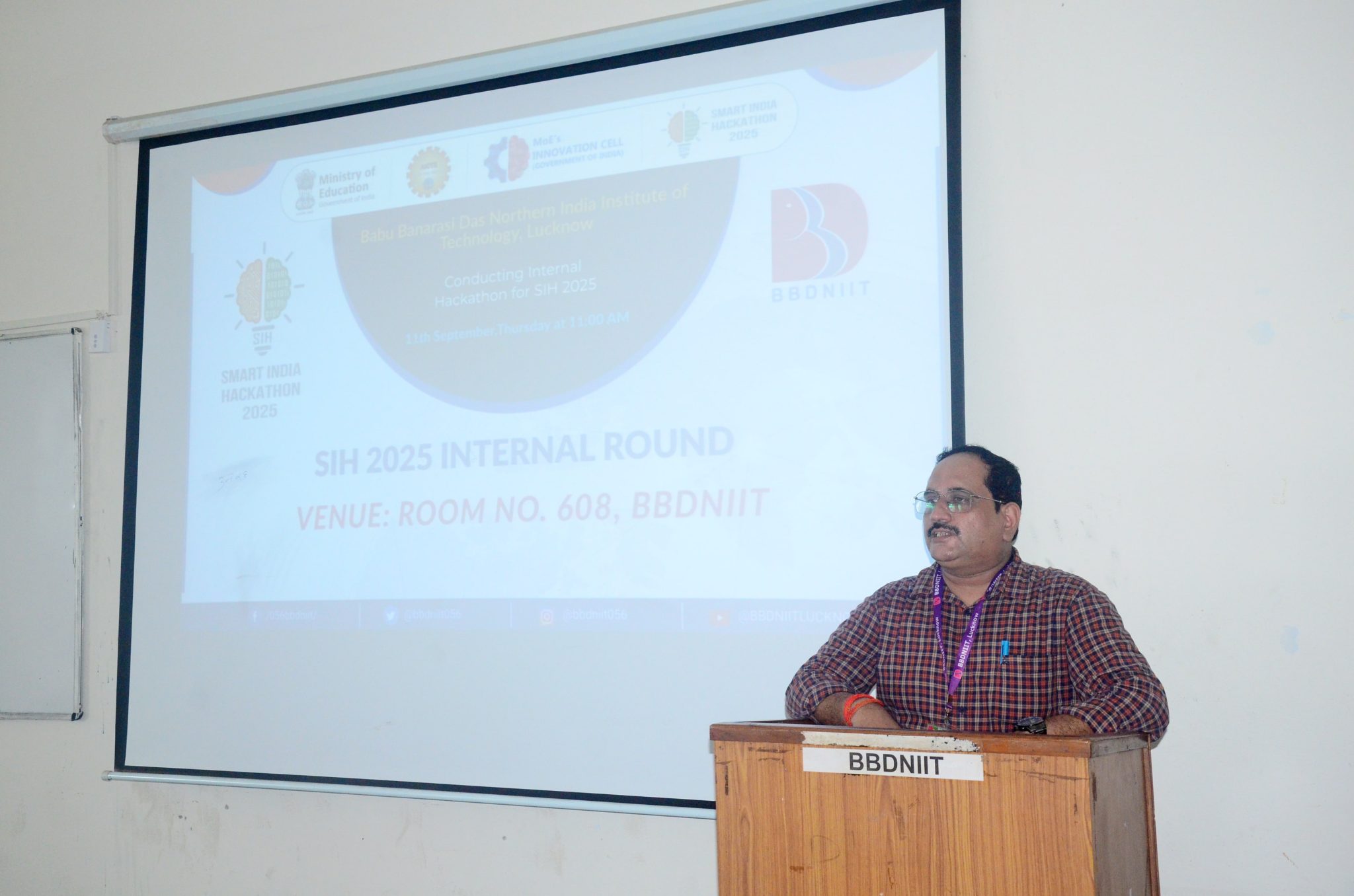 BBDNIIT SMART INDIA HACKATHON 2025 [SIH 2025] INTERNAL AUDITIONS BY TECHNICAL COMMITTEE | BBDNIIT